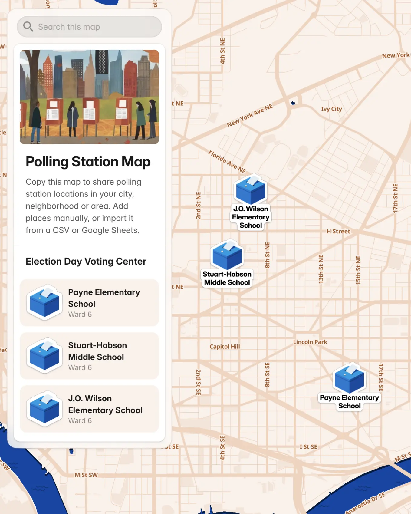 PamPam | Create custom interactive maps and guides.